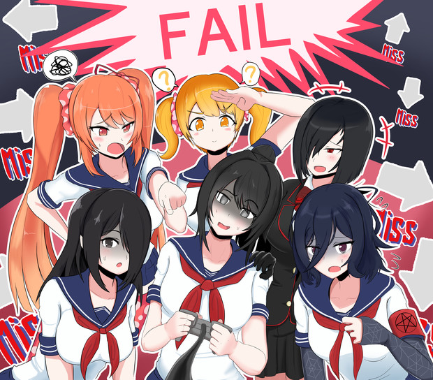 音ゲーが苦手なヤンデレちゃんと御一行 Jakigann さんのイラスト ニコニコ静画 イラスト