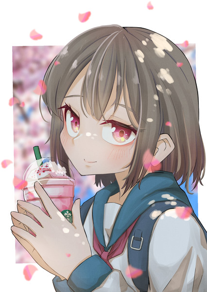 さくらカシスストロベリー白玉フラペチーノ からあげ＠ろーそん さんのイラスト ニコニコ静画 イラスト