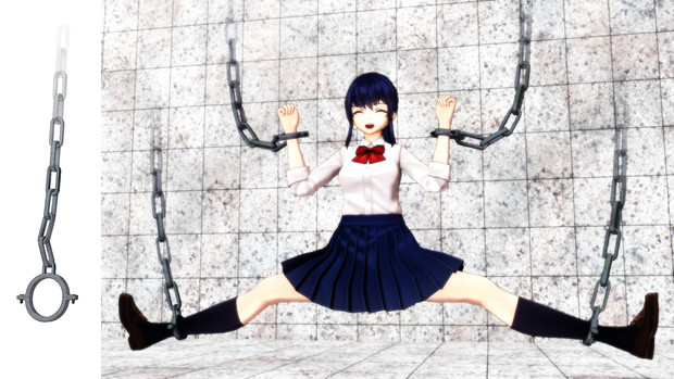 空中から垂れる鎖と枷【mmdアクセサリ配布あり】 ばんぞく さんのイラスト ニコニコ静画 イラスト