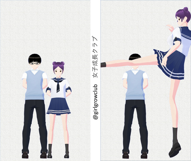 身長が伸びる女の子 女子成長クラブ さんのイラスト ニコニコ静画 イラスト