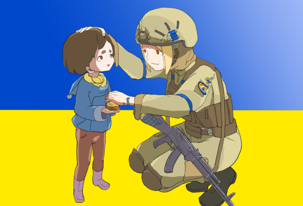 フル装備アゾフちゃん 力久ピコ、あどふぃん さんのイラスト ニコニコ静画 イラスト