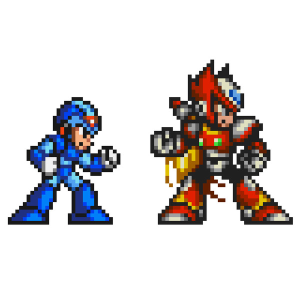 ドット絵 「エックス&ゼロ」 X3 1996 1997 / zuki ROCKMAN改 ドット絵 「エックス&ゼロ」 X3 1996 1997 / zuki ROCKMAN改