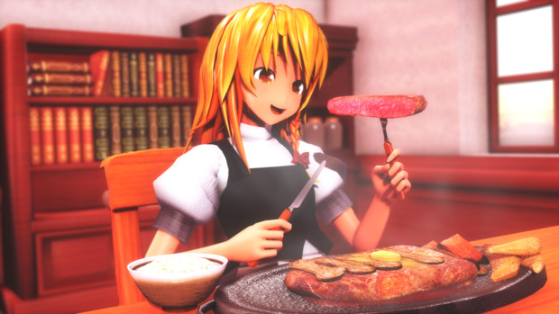 魔理沙「いつだったか和食に限りますわ、と言ったな」【第2回mmd静画祭】 アンドロメーダ さんのイラスト ニコニコ静画 イラスト