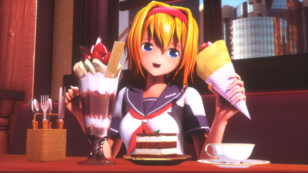 私の燃料補給【第2回mmd静画祭】 アンドロメーダ さんのイラスト ニコニコ静画 イラスト