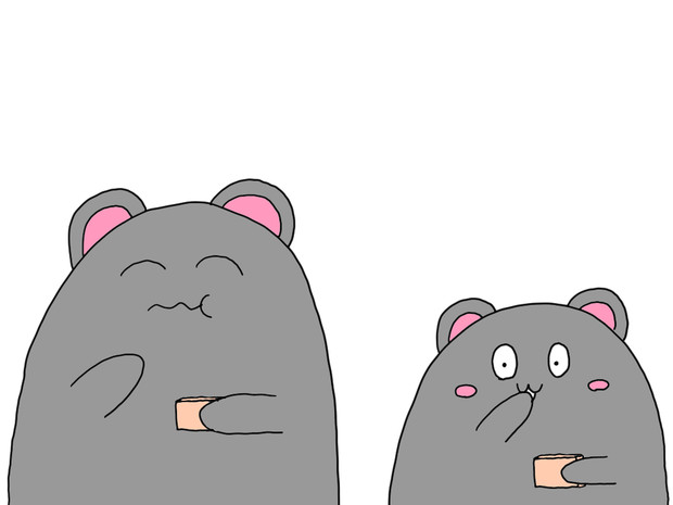 豆を食べるねずみ お絵かきねずみ さんのイラスト ニコニコ静画 イラスト