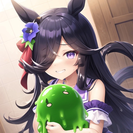 Aiに描かせたライスシャワーとスライムその2 カイザ さんのイラスト ニコニコ静画 イラスト