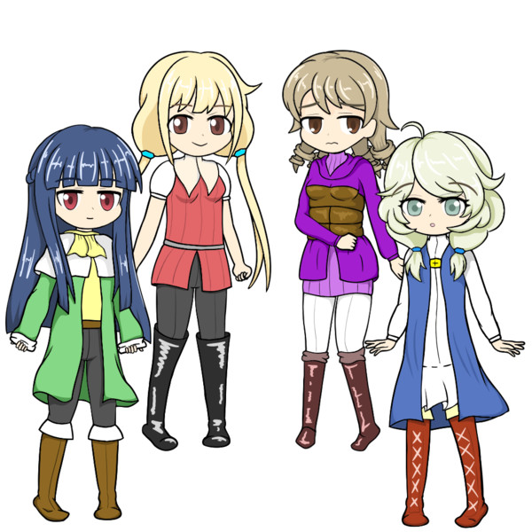 【im@s×FF3】乃々のクエストの主人公たち / ヤームチャ・ベルモンド さんのイラスト - ニコニコ静画 (イラスト)