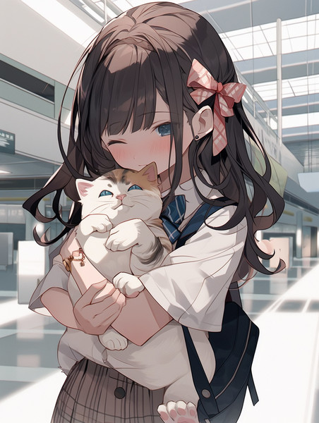 Aiイラスト：猫と少女 Wsd さんのイラスト ニコニコ静画 イラスト
