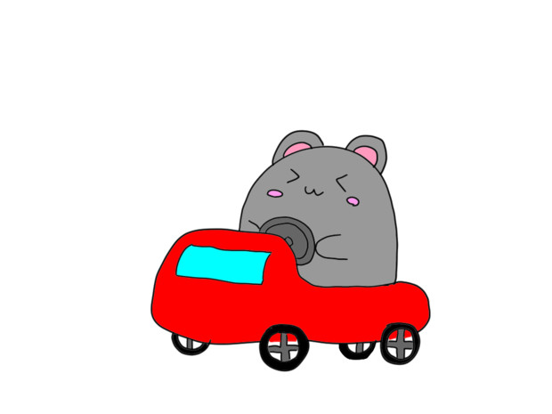車に乗る子ねずみ お絵かきねずみ さんのイラスト ニコニコ静画 イラスト