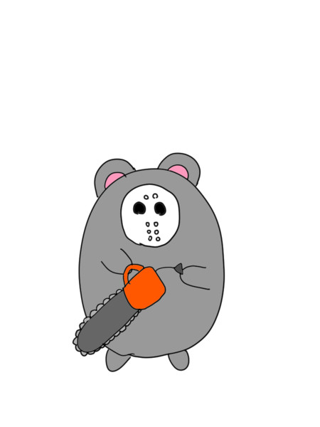 チェーンソーを持つねずみ お絵かきねずみ さんのイラスト ニコニコ静画 イラスト