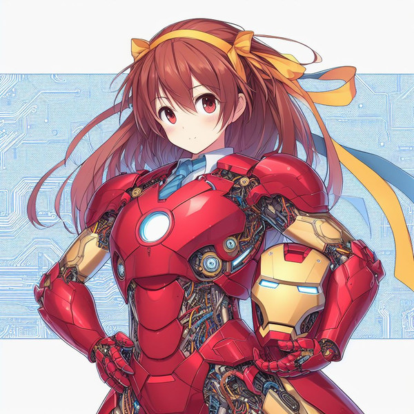 Aiに描かせたアイアンマンの姿をする涼宮ハルヒ カイザ さんのイラスト ニコニコ静画 イラスト