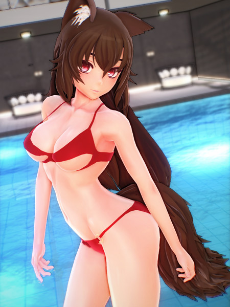 MMD 水着影狼 / MIT$U さんのイラスト - ニコニコ静画 (イラスト)