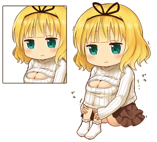 胸開きタートルネックをシャロちゃんに着てもらった Ug さんのイラスト ニコニコ静画 イラスト