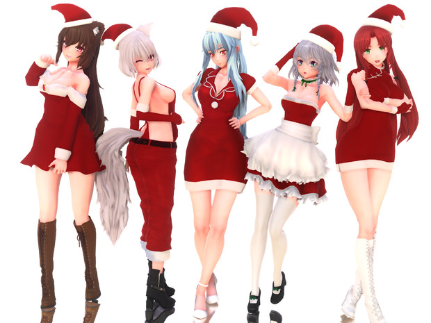 MMD サンタクロース / MIT$U さんのイラスト - ニコニコ静画 (イラスト)