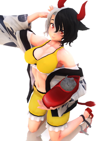 MMD モンテコア式牛崎潤美ちゃん / MIT$U さんのイラスト - ニコニコ静画 (イラスト)